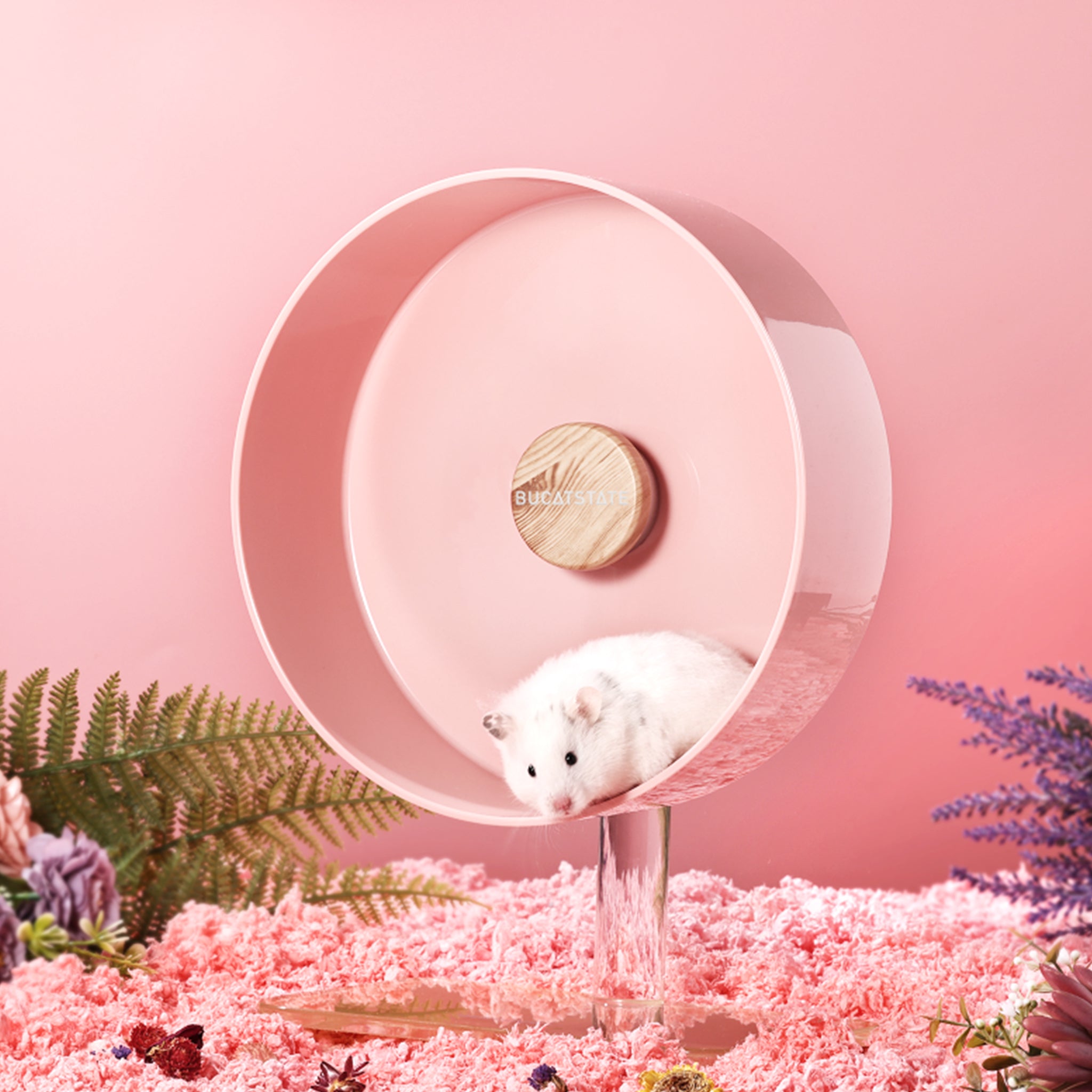 BUCATSTATE 32cm 12.5inch Clear Acrylic Hamster Wheel