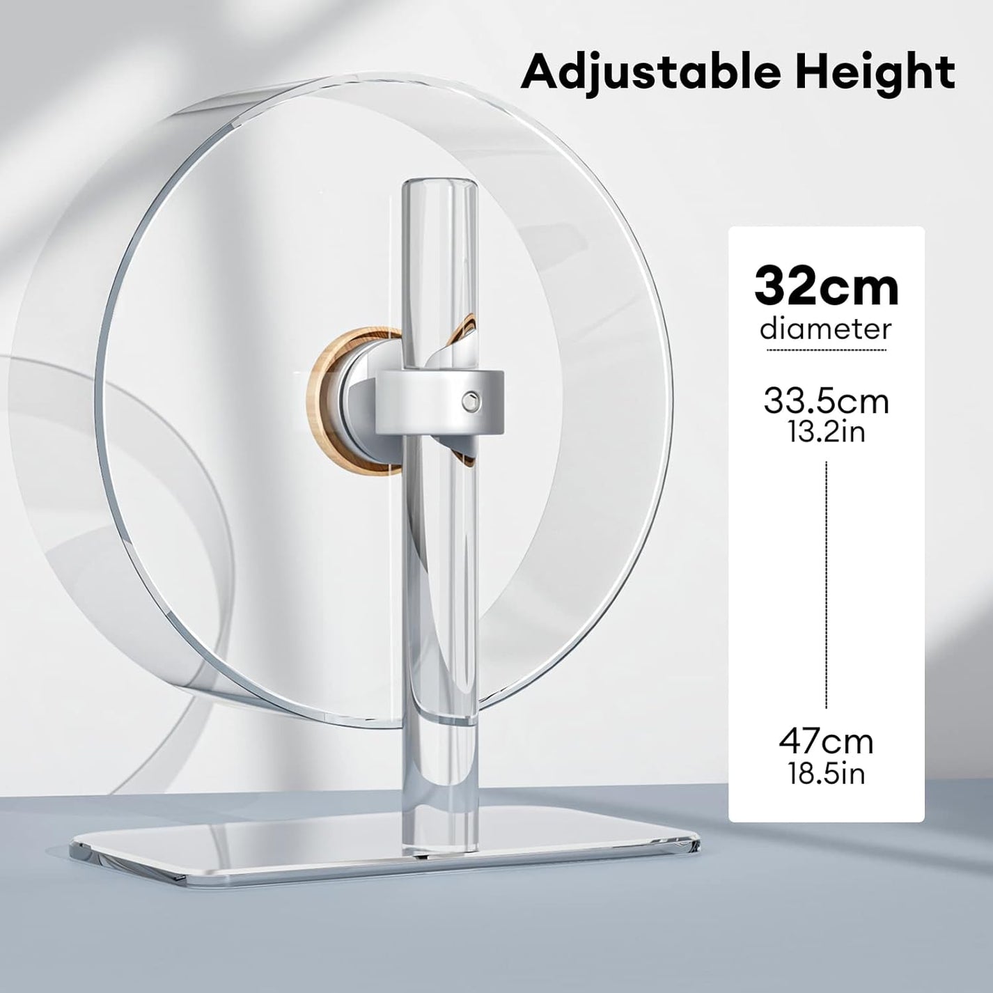 BUCATSTATE Super Silent Acrylic Hamster Wheel - 12.5 Inch